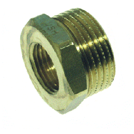 Messing verloopstuk US/IS 1 1/2" x 1"